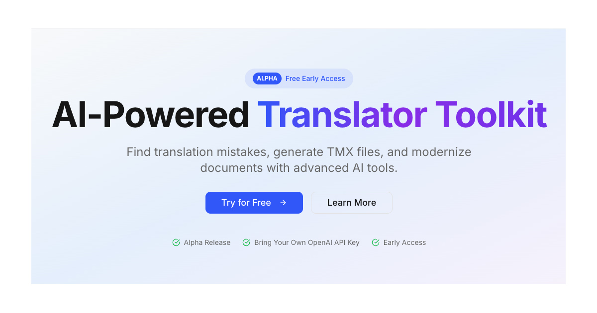 Translator Toolkit - Professional Translation Tools